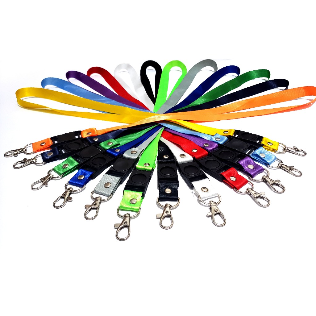 Jual lanyard polyster polos bahan nylon lembut dan nyaman tersedia ...