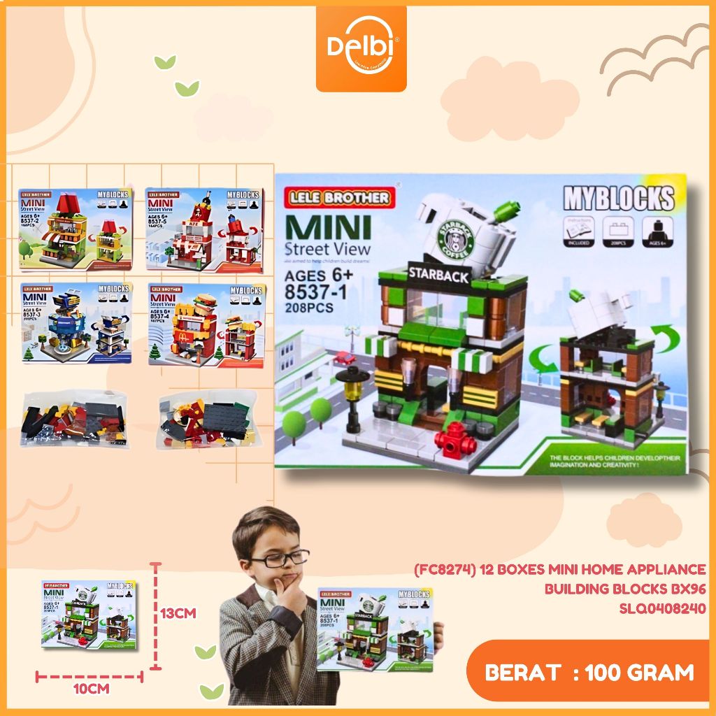 Jual Mainan Pocket Block Susun DIY 12 BOXES MINI HOME APPLIANCE ...