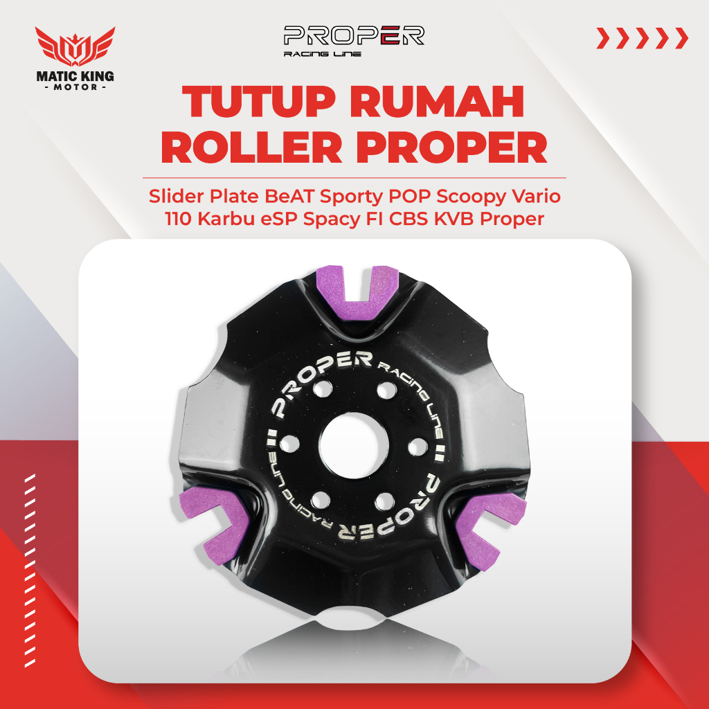 Jual Proper Tutup Rumah Roller Slider Plate Beat Vario Scoopy Spacy 110 Karbu Fi eSP POP Street ...