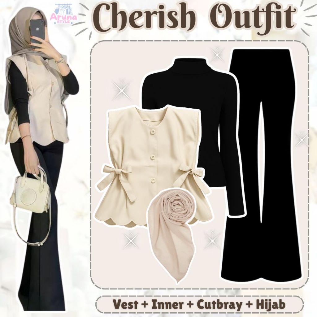Jual Setelan Lebaran Terbaru 4in1 Set Remaja Kekinian Outfit Bukber ...