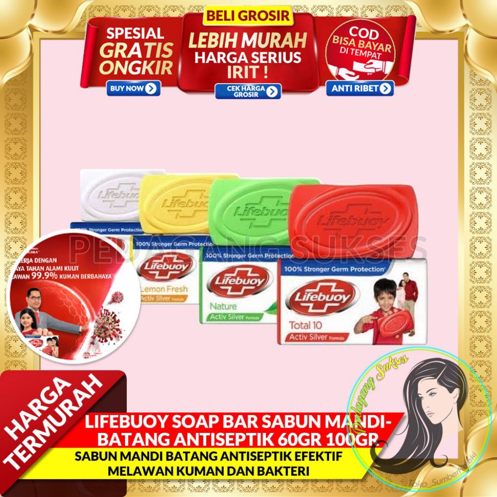 Jual LIFEBUOY SOAP BAR | Sabun Mandi Batang Antiseptik 60gr 100gr ...