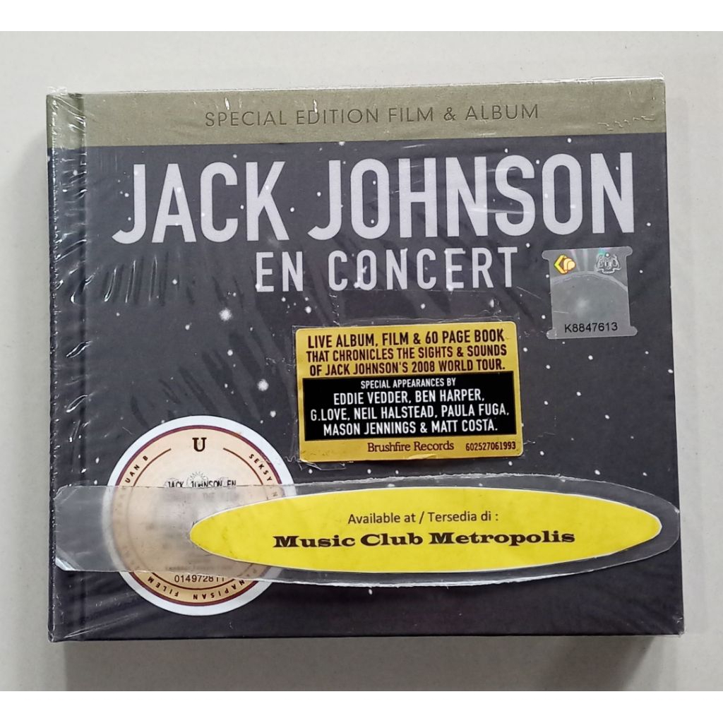 Jual CD + DVD JACK JOHNSON - EN CONCERT DELUXE IMPORTED | Shopee Indonesia