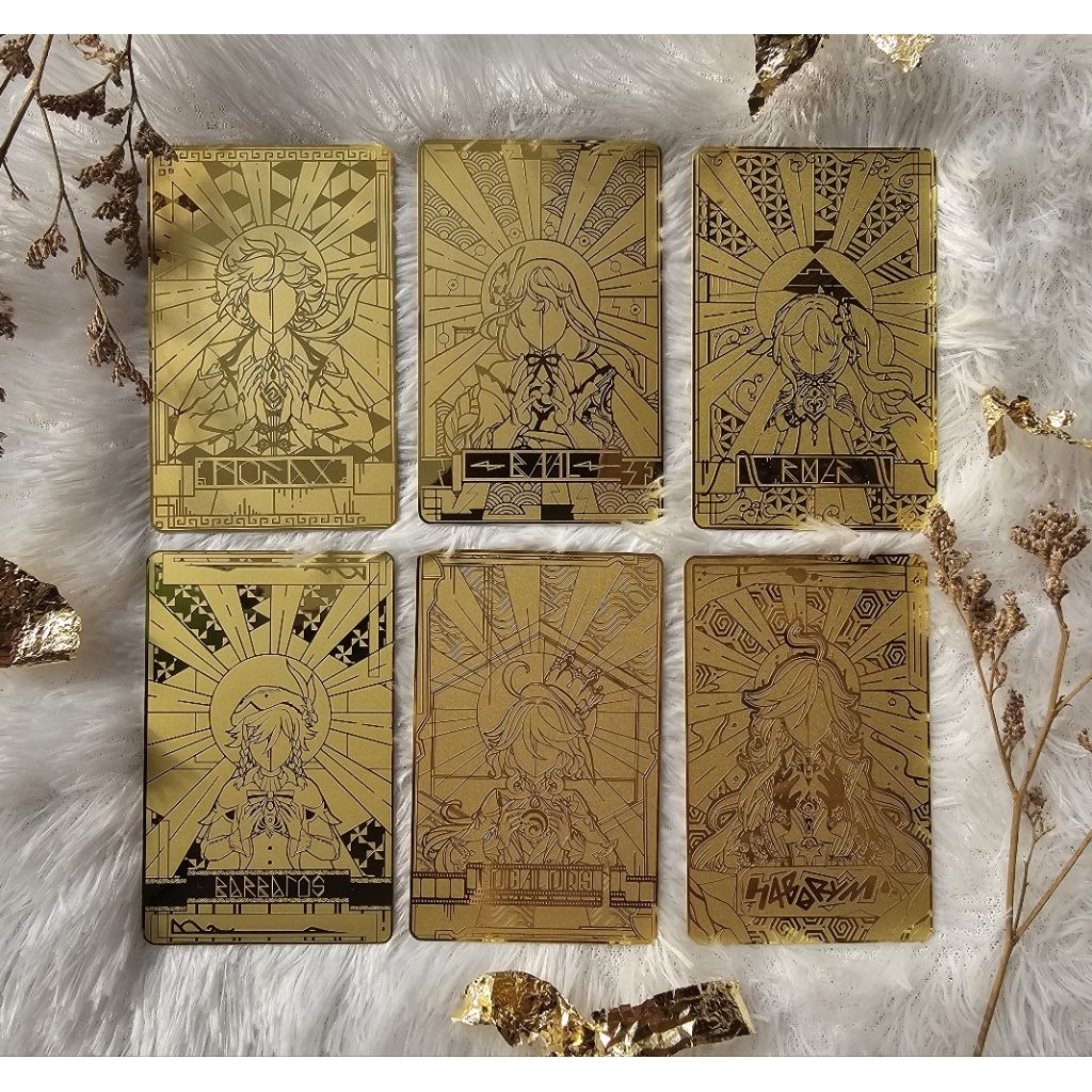 Jual Genshin Impact Archons Fanmade Gold Cards | Shopee Indonesia