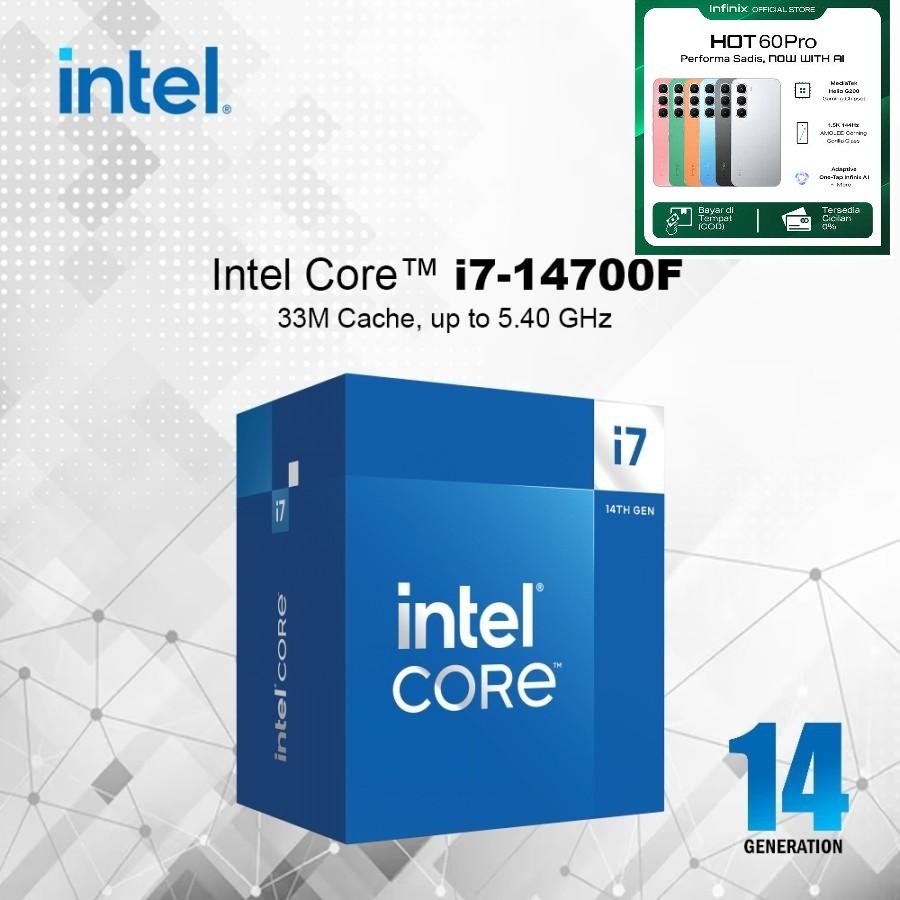 Jual Intel Core i7 14700F + Bundling Infinix Hot 60 Pro 8/256 | Shopee Indonesia