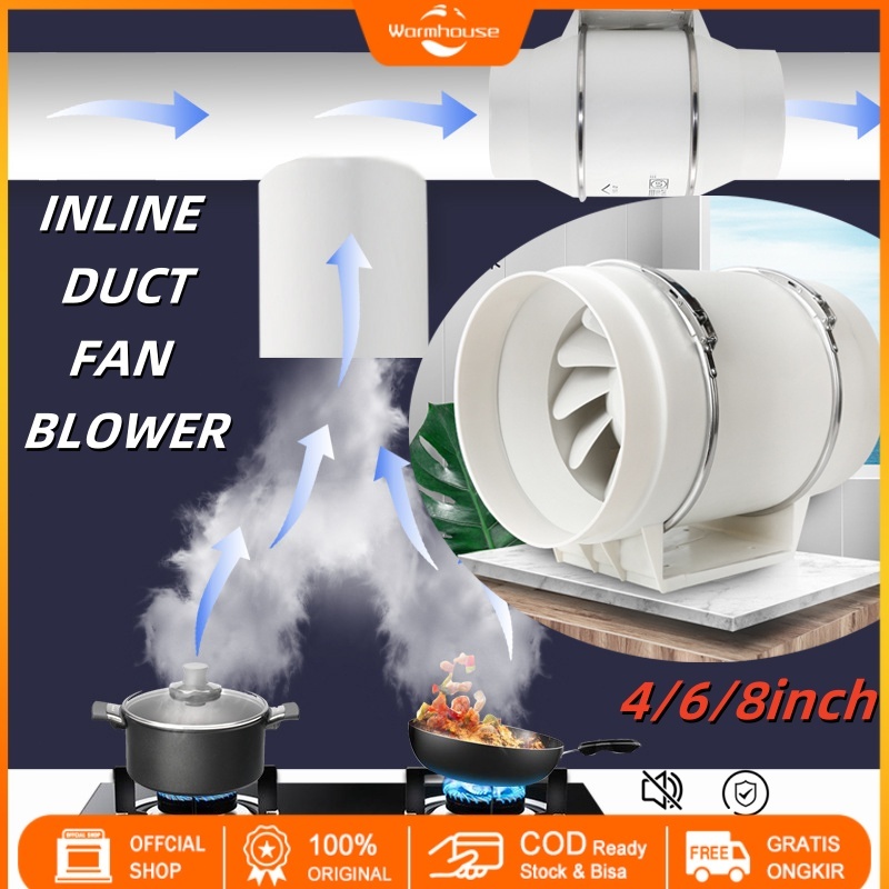 Jual 4/6/8 "Blower Exhaust Fan Kipas Angin Buang Diam Ekstraktor Kipas ...