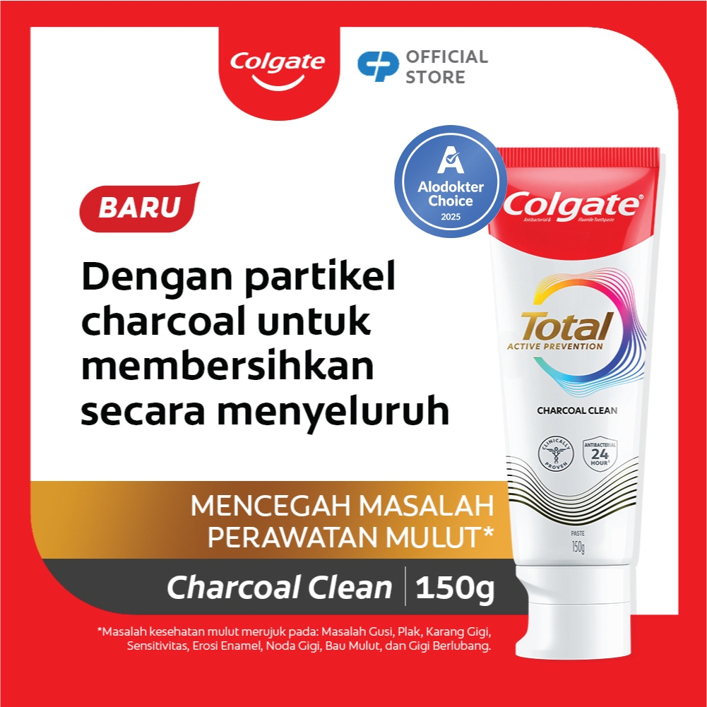 Jual Colgate Total Charcoal Clean Toothpaste 150g - Pasta Gigi | Shopee Indonesia