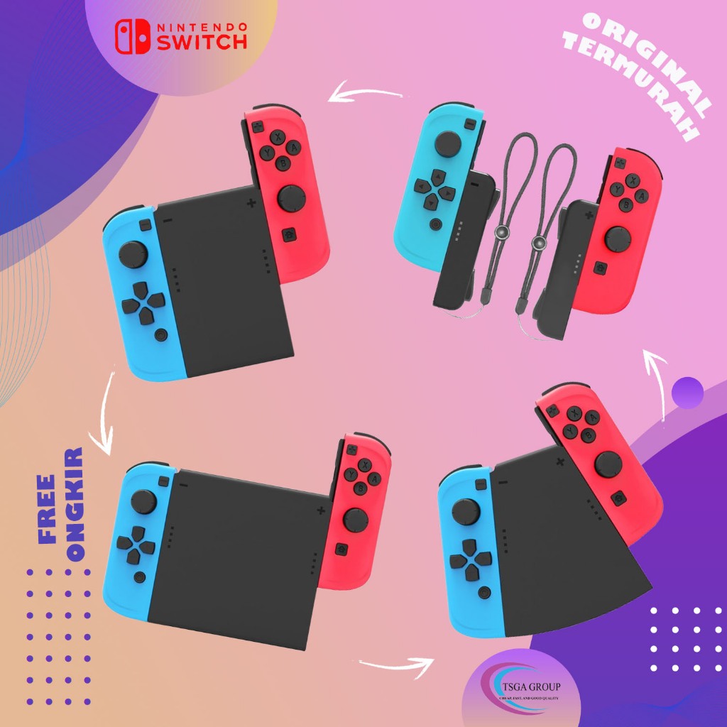 Jual Dobe 5 in 1 Game Handle Connector Grip Nintendo Switch OLED V1 V2 ...