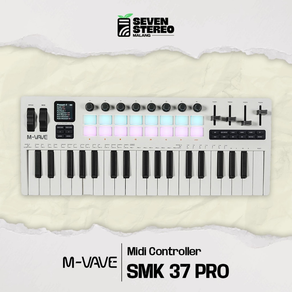 Jual Keyboard Mini Mvave SMK 37 Pro – Sequencer, Pad, dan Synth Engine ...