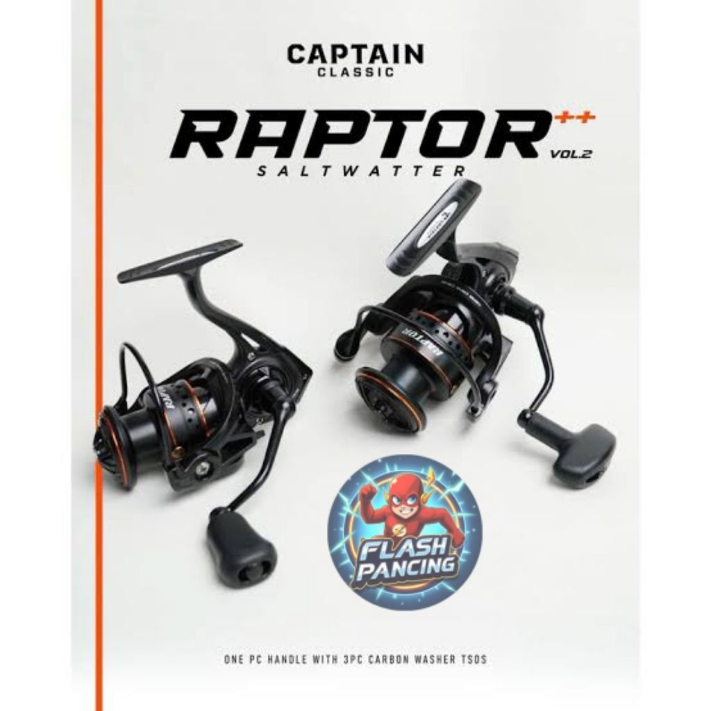 Jual REEL CAPTAIN RAPTOR++ VOL 2 (1000-6000 SW) SALT WATER POWER HANDLE ...