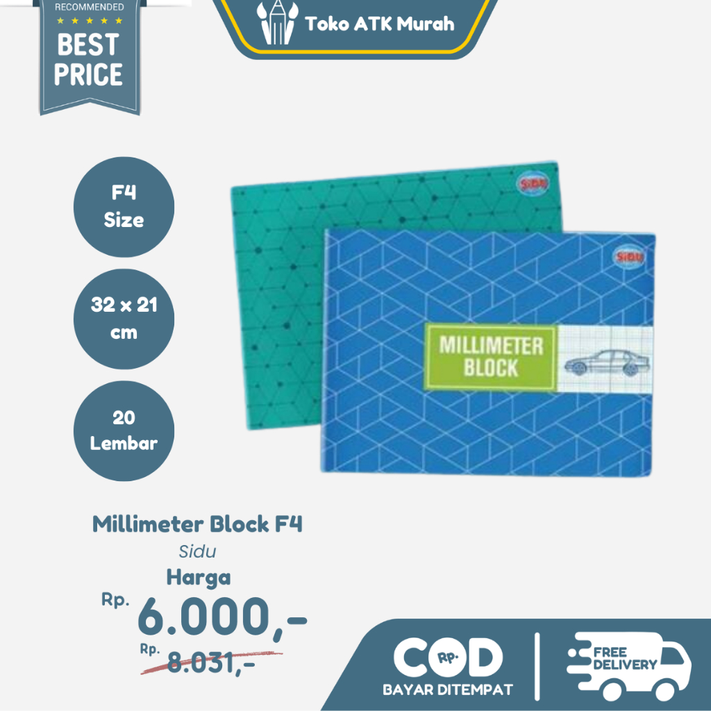 Jual Buku Milimeter Block Sinar Dunia F4 Buku Gambar Teknik Kotak-Kotak ...