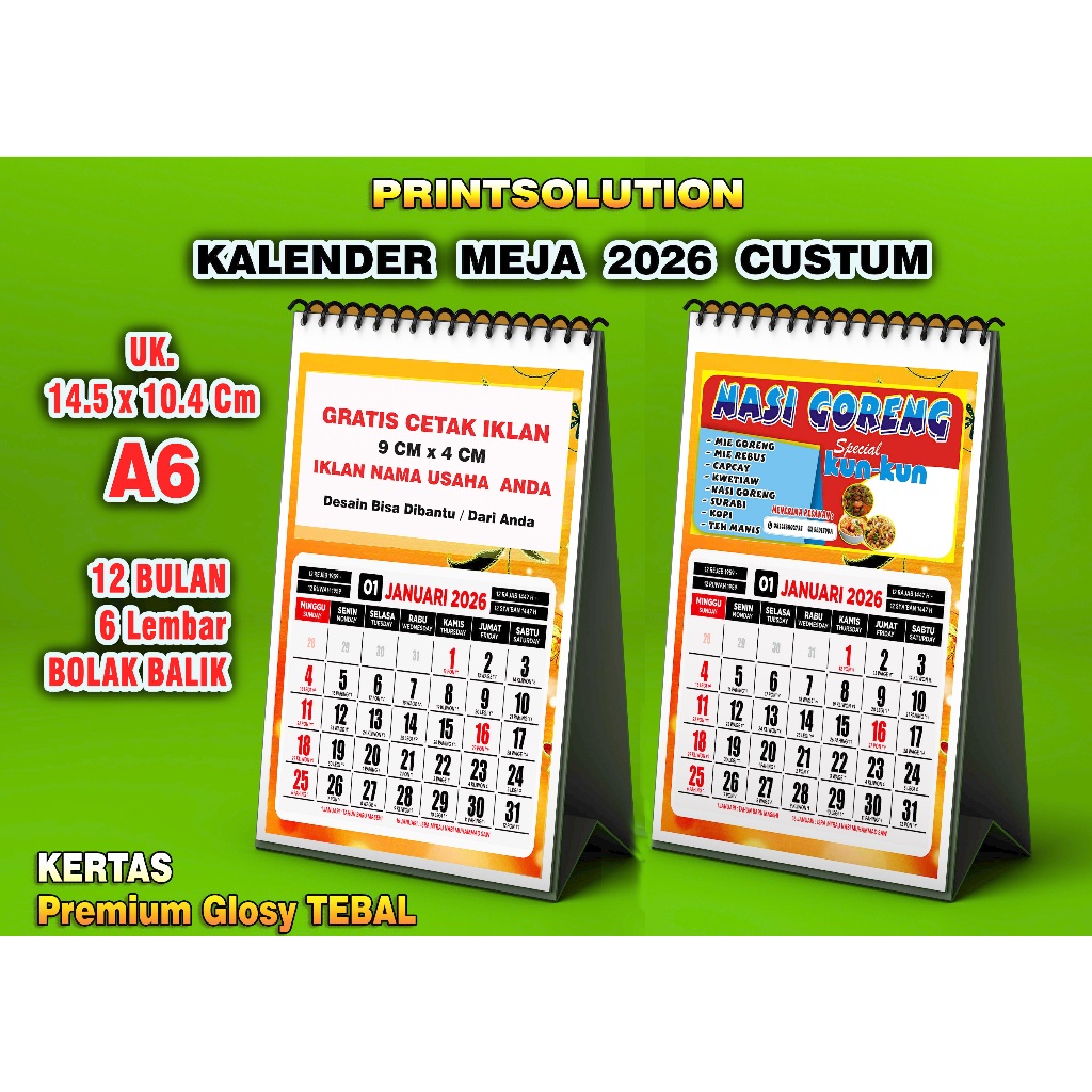 Jual Kalender Meja 2026 Dengan iklan | Shopee Indonesia