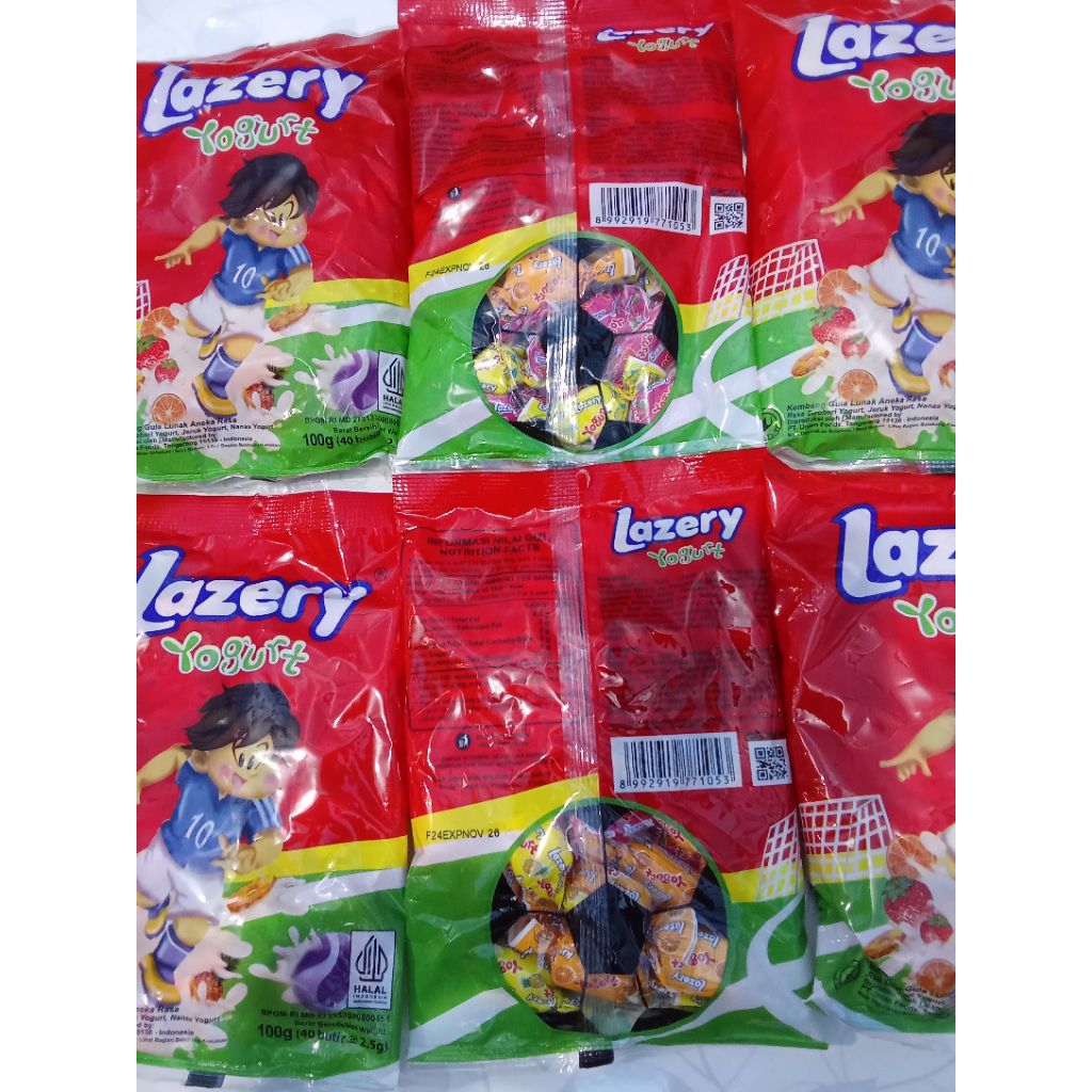 Jual PERMEN LAZERY YOGHURT ISI 40 BUTIR/PERMEN ANAK VIRAL ANEKA RASA ...