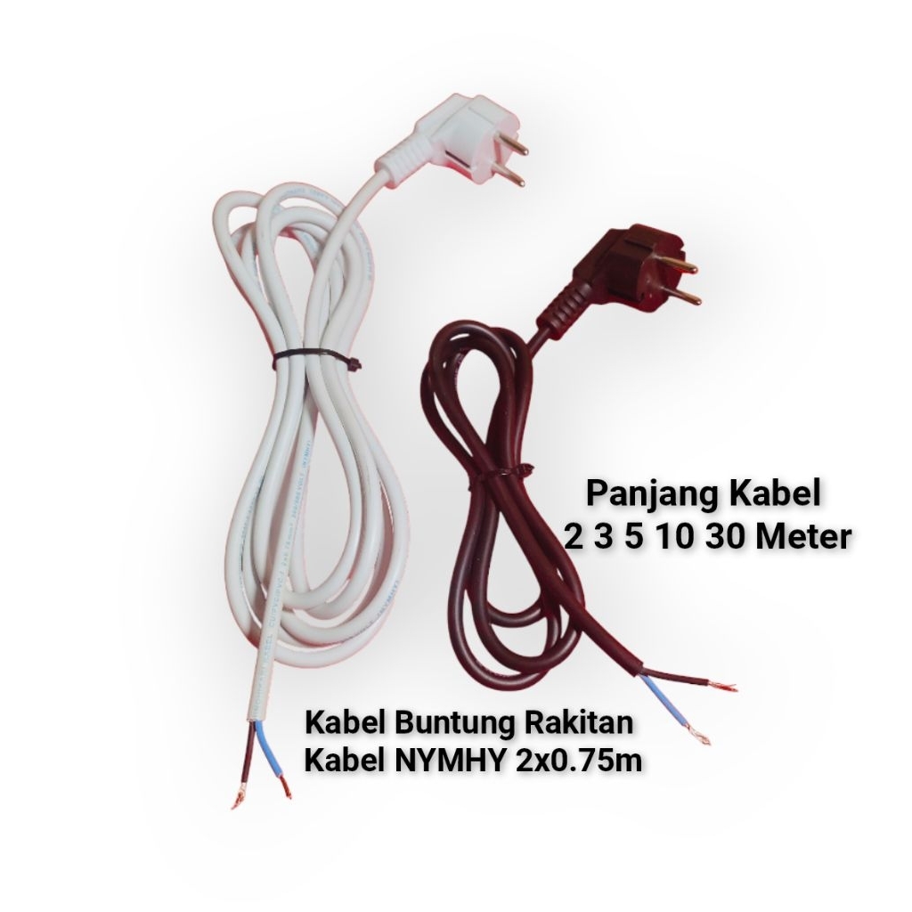 Jual Rakitan Kabel Power Buntung 1.5 3 5 10 Meter NYMHY SNI / Kabel AC Power / Kabel Buntung ...