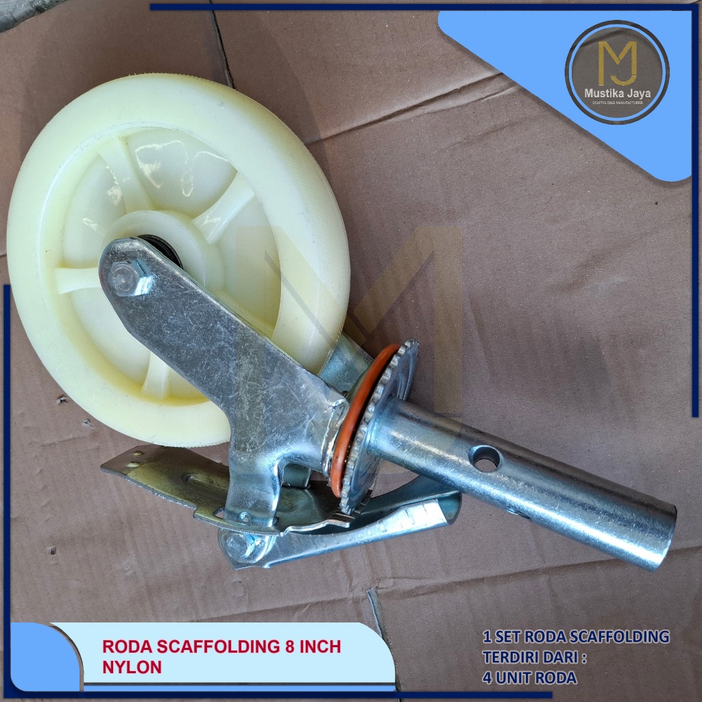 Jual Roda Steger Scaffolding Nilon Heavy Duty 8 inch | Shopee Indonesia