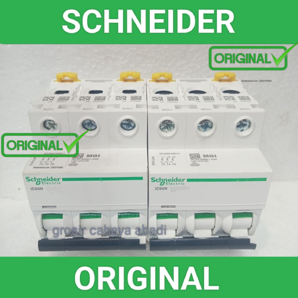 Jual mcb schneider original 3phase 2ampere mcb 3p 2a original MCB ...
