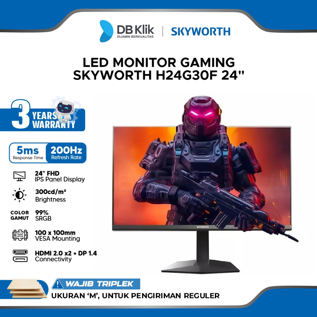 Jual SKYWORTH LED Monitor Gaming H24G30F 24" IPS FHD 200Hz 5ms HDR10 ...
