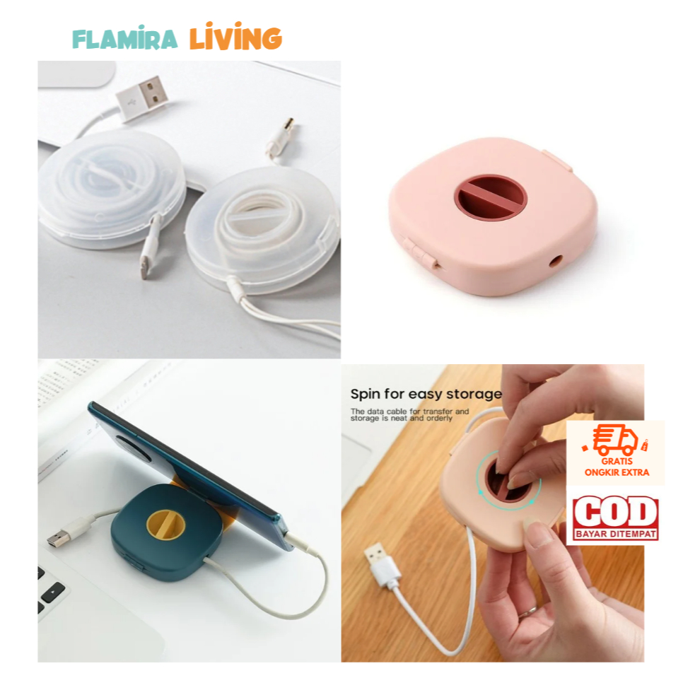 Jual Tempat Penyimpanan Kabel Data Organizer Gulungan Kabel Headset ...