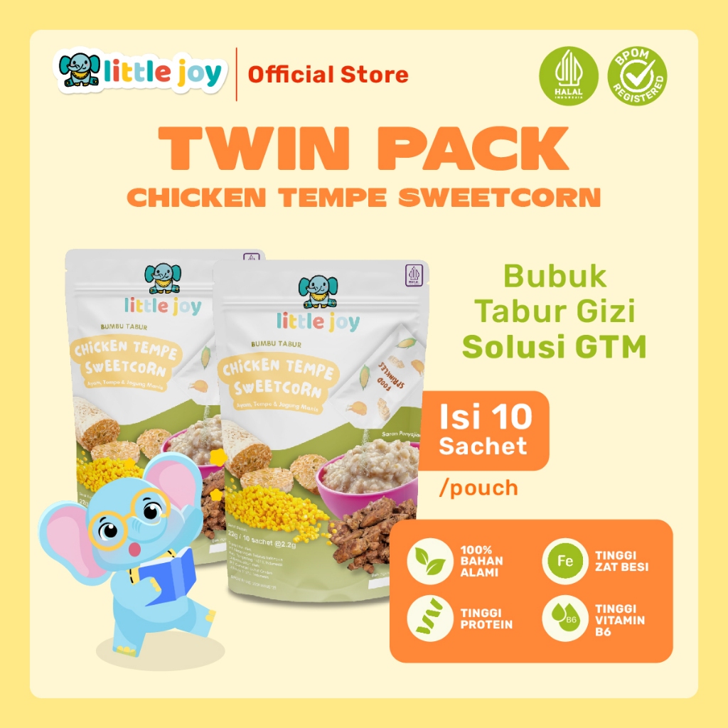 Jual Little Joy Meatmix Twin Pack Chicken Tempeh Sweetcorn 22 gr 2 pcs ...