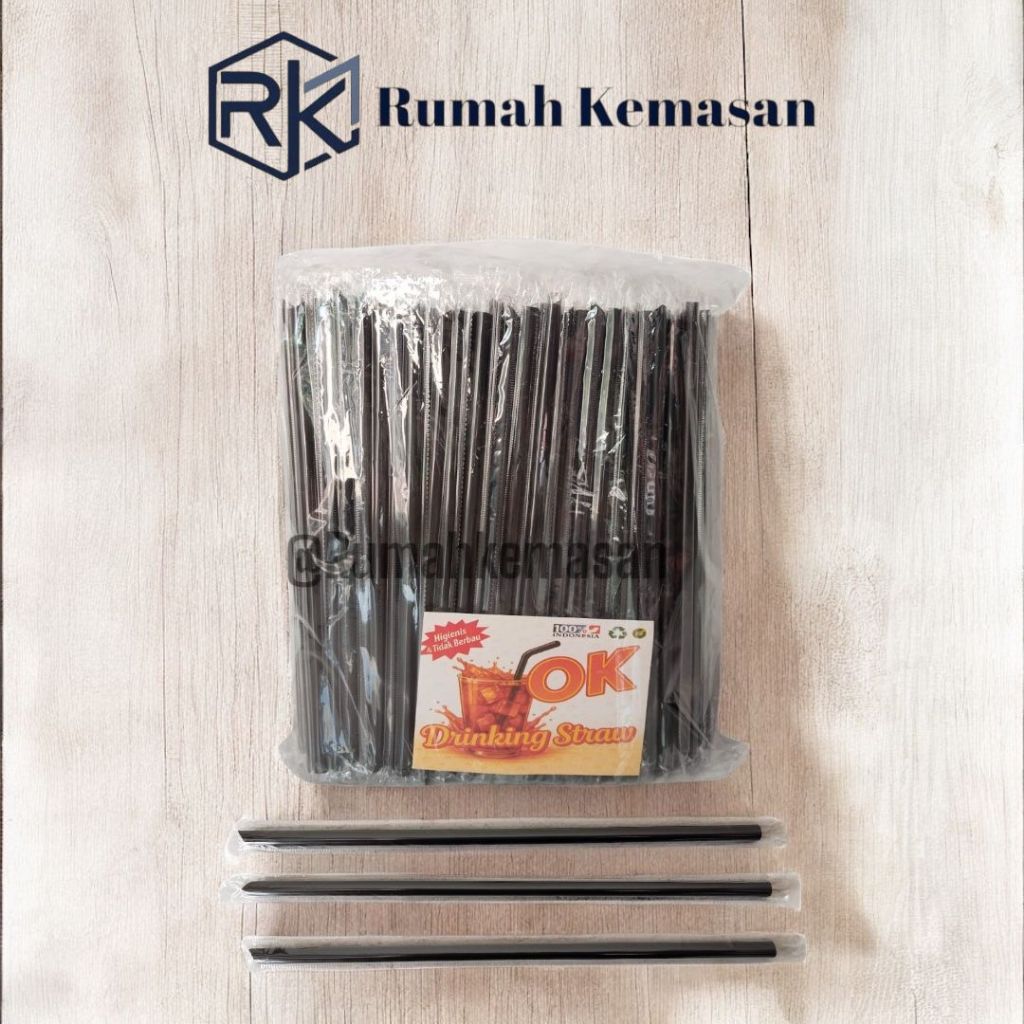 Jual [500 PCS] SEDOTAN PLASTIK HITAM STERIL OK l SEDOTAN PLASTIK ...