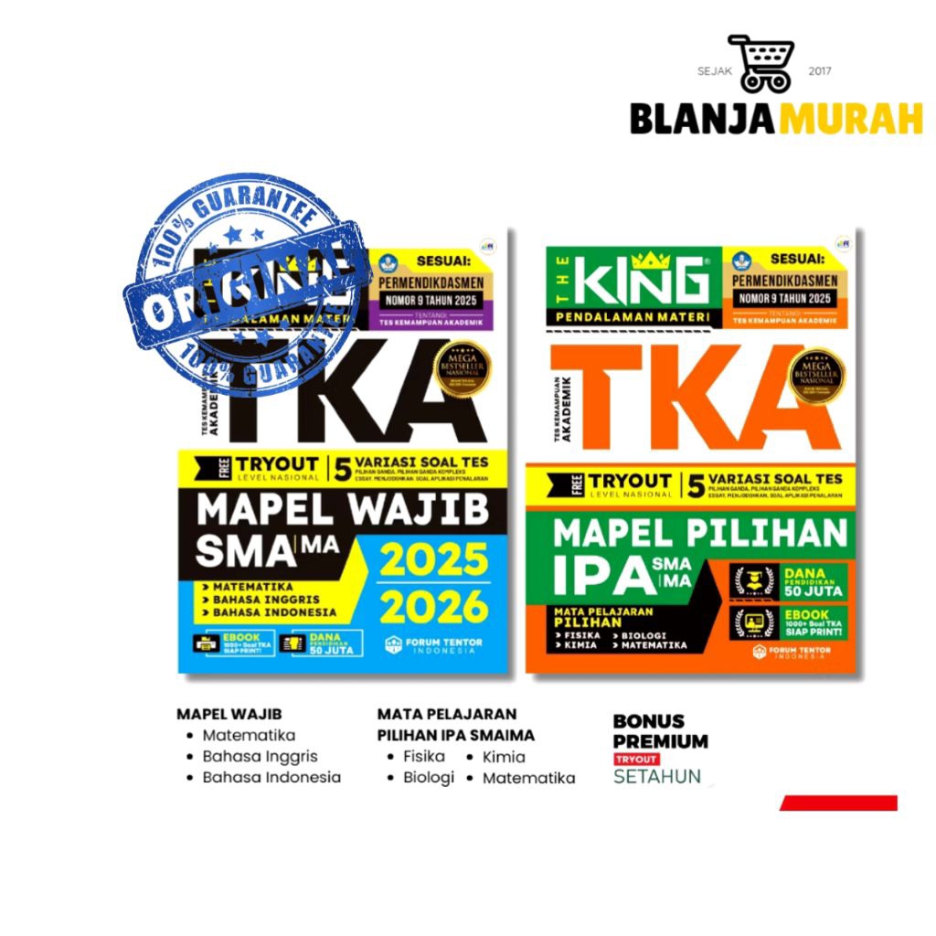 Jual THE KING TKA SMA/MA MAPEL WAJIB IPA DAN IPS | Shopee Indonesia