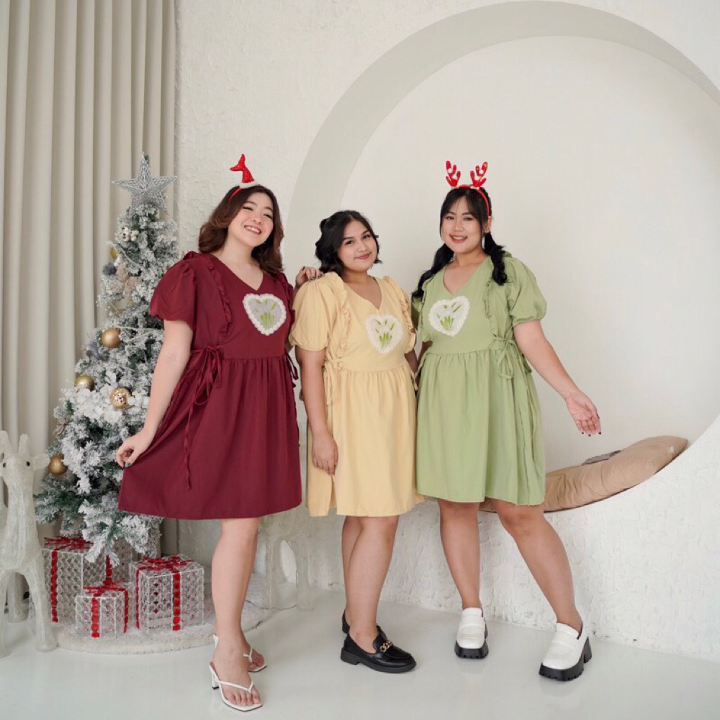 Jual Clarice Dress (Dreas premium/Dress natal/Dress jumbo) | Shopee ...