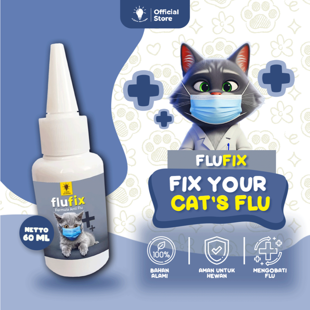 Jual Clever Solutions - FLUFIX Obat Flu Batuk Demam Pilek Kucing ...