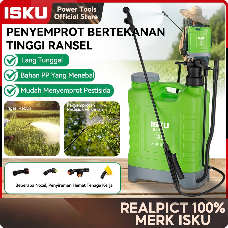 Jual ISKU Pressure Sprayer Semprotan Pompa Manual Model Gendong 16 L ...