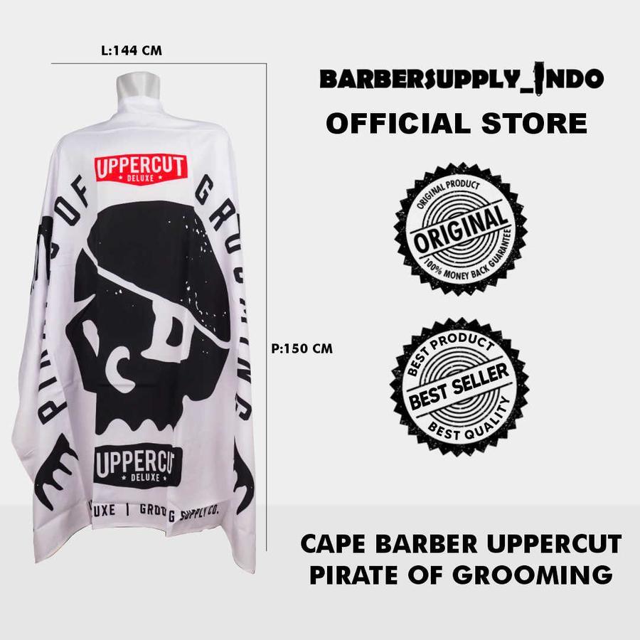 Jual CAPE BARBER UPPERCUT DELUXE ORIGINAL PIRATES OF GROOMING PUTIH ...