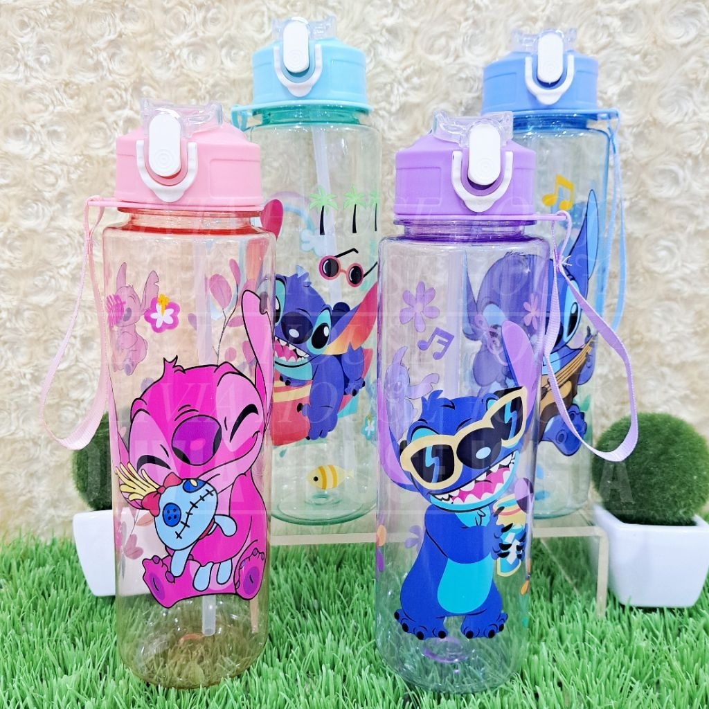 Jual Botol Minum Stitch Sedotan Tali Tenteng Tumbler Stitch Angel ...