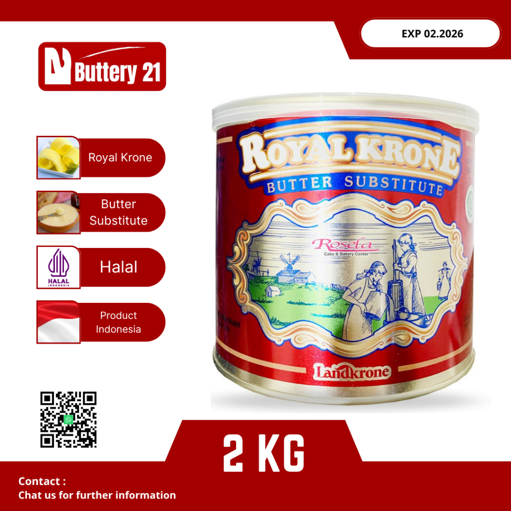 Jual ROYAL KRONE BUTTER 2 KG/ROYAL KRONE BUTTER SUBSTITUTE | Shopee Indonesia