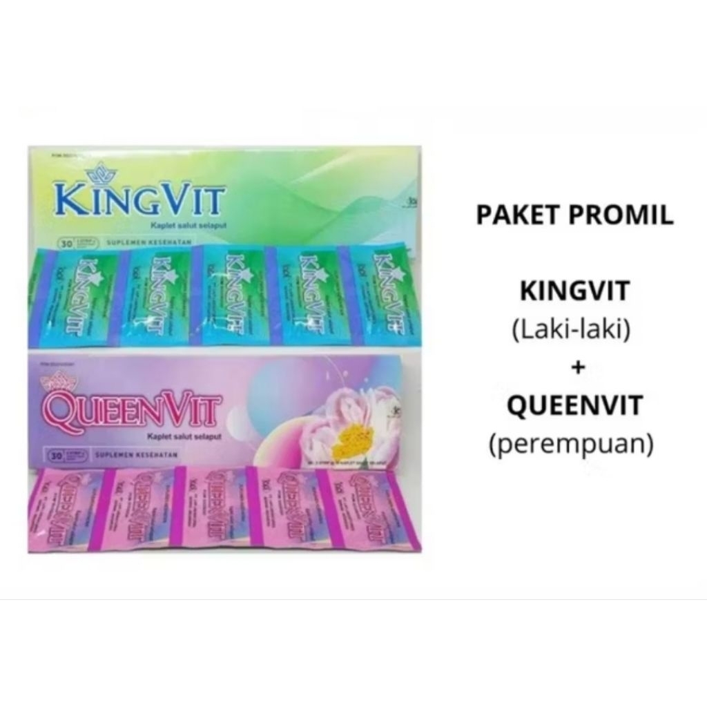 Jual Paket Promil KingVit dan QueenVit Suplemen Kesehatan | Shopee ...