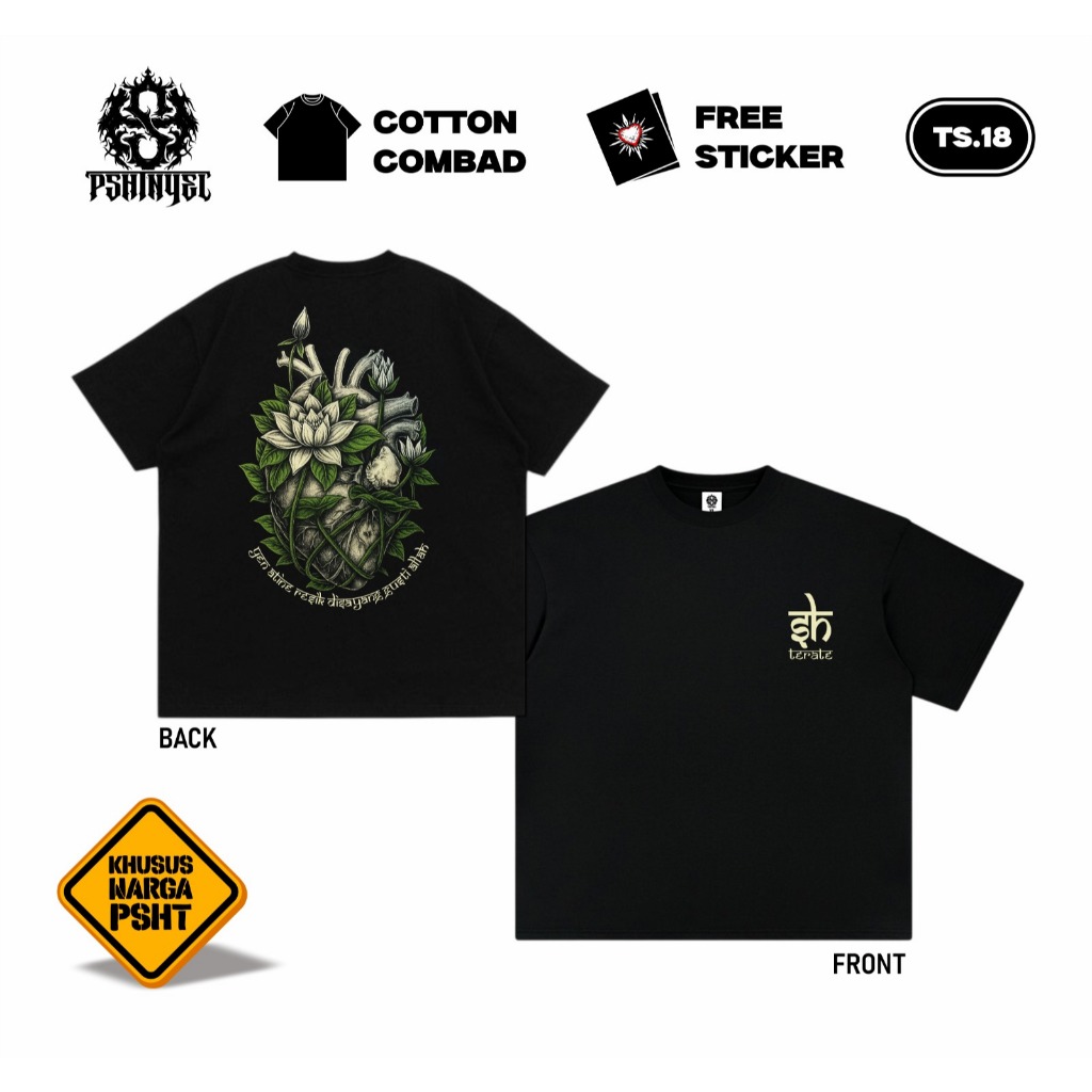 Jual Kaos Psht Jantung Bunga Terate Desain Simpel Aesthetic Terbaru ...