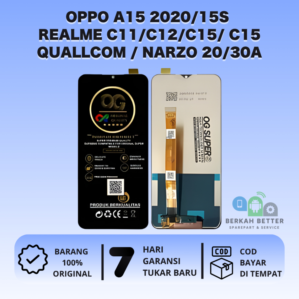 Jual LCD OPPO A15 2020 | A15S | REALME C11/C12/C15 | NARZO 20 | 30A | ORIGINAL + TOUCHSCREEN ...