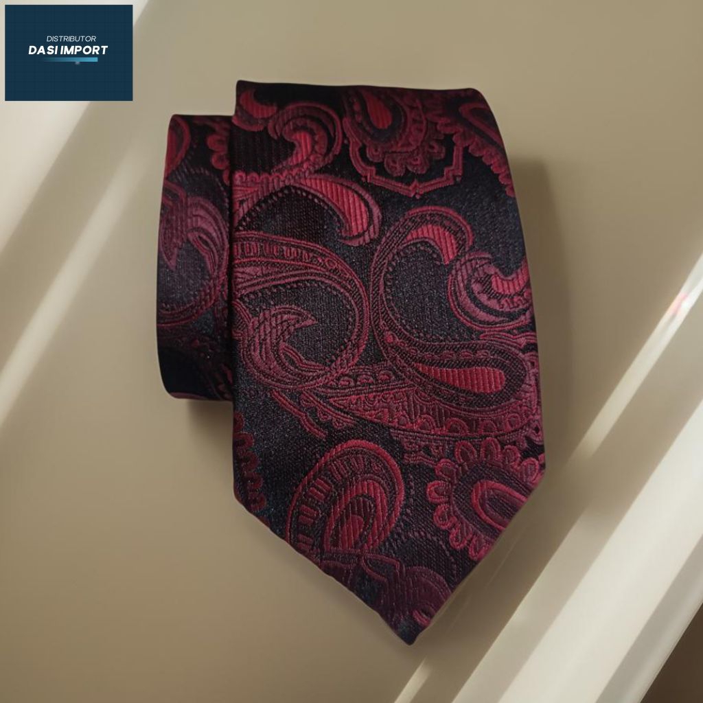 Jual Dasi Pria Dasi Panjang Ikat Manual Dasi Motif Batik Merah Maron ...