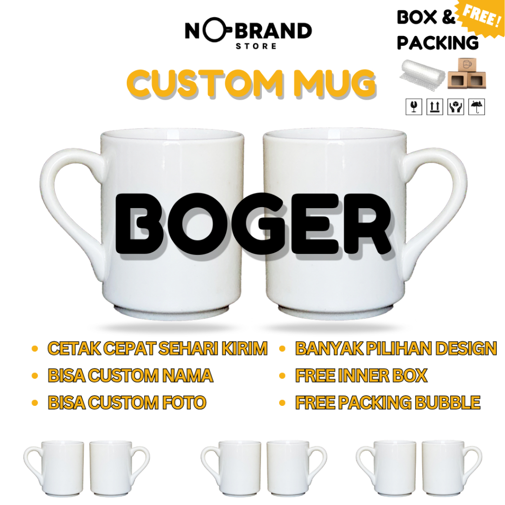 Jual MUG CUSTOM SOUVENIR GELAS MUG CUSTOM AQIQAH MUG STANDAR BOGER ...