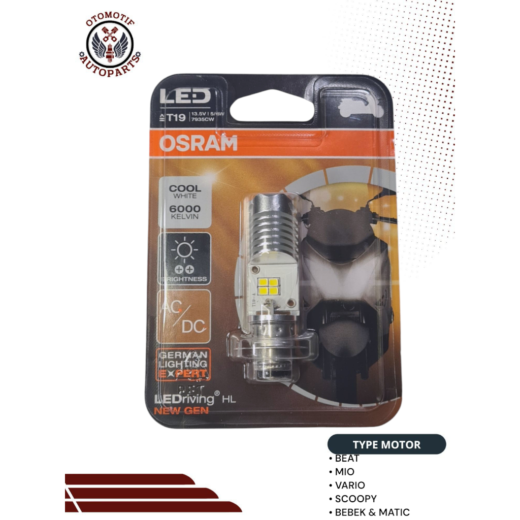 Jual Bohlam Lampu Depan Osram LED T19 Motor | Shopee Indonesia