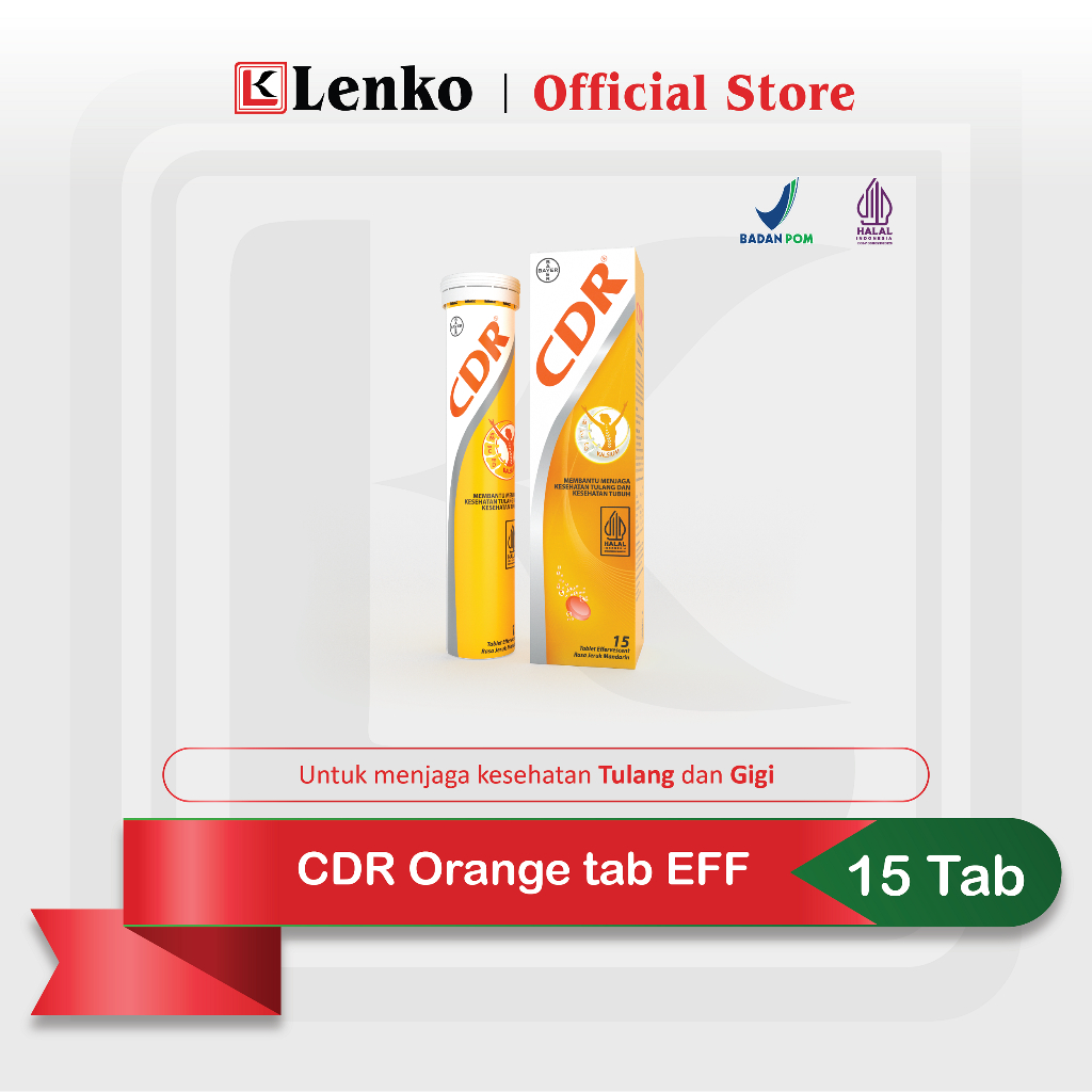 Jual CDR Tablet Effervescent – Rasa Jeruk Mandarin (15 Tablet) | Shopee ...