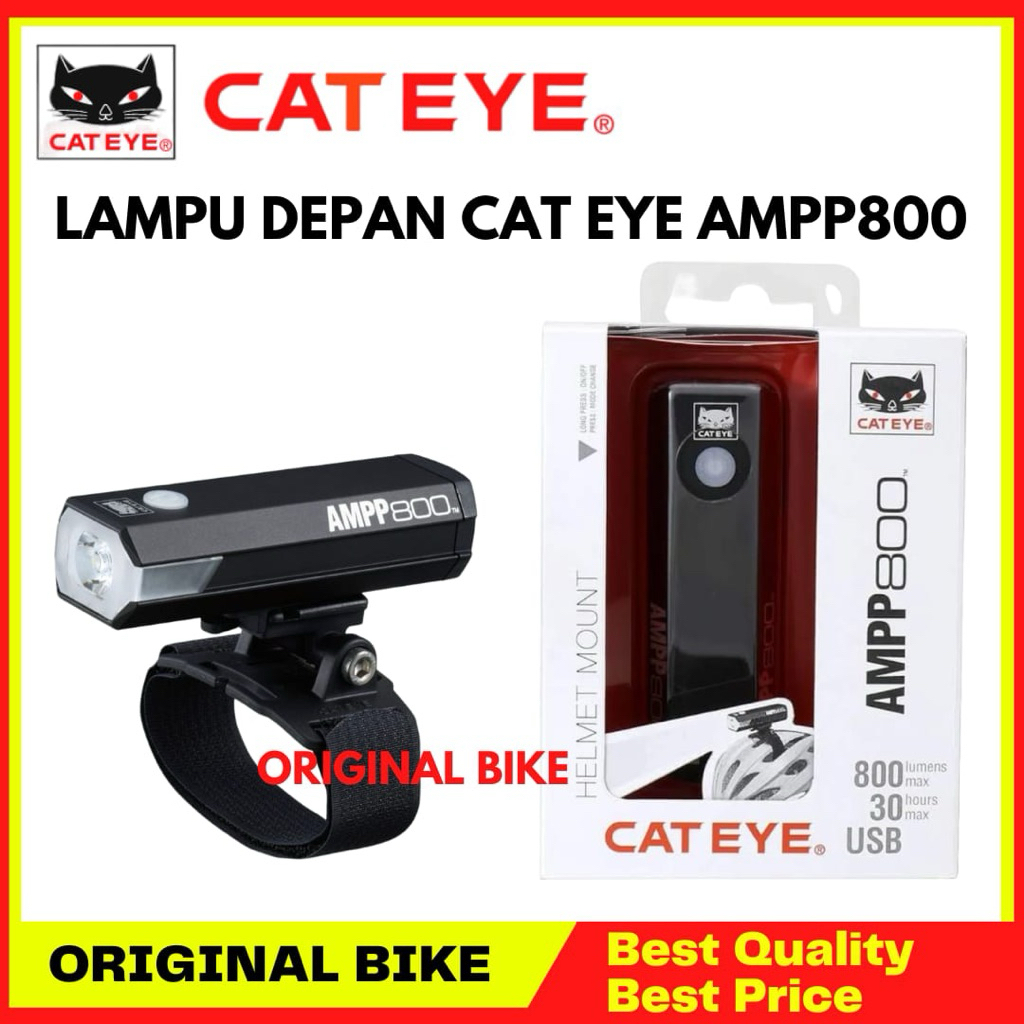 Jual CAT EYE LAMPU DEPAN SEPEDA AMPP800 EL088RC | Shopee Indonesia