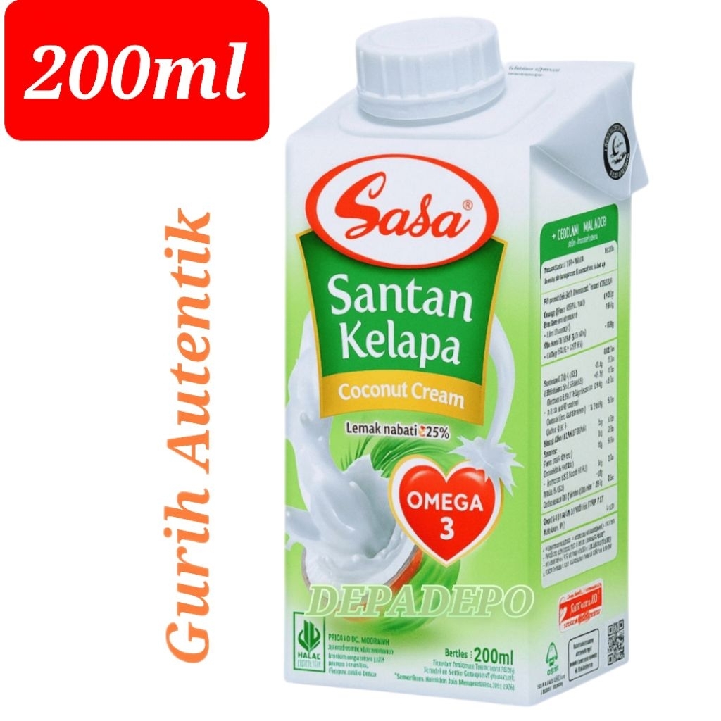 Jual Sasa Santan Cair 200ml – Santan Kelapa Siap Pakai, Kental & Gurih ...
