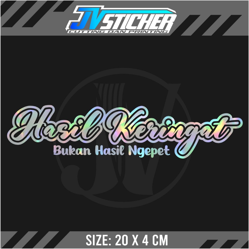 Jual STIKER KEREN VARIASI HASIL KERINGAT SENDIRI BUKAN NGEPET CUTTING ...