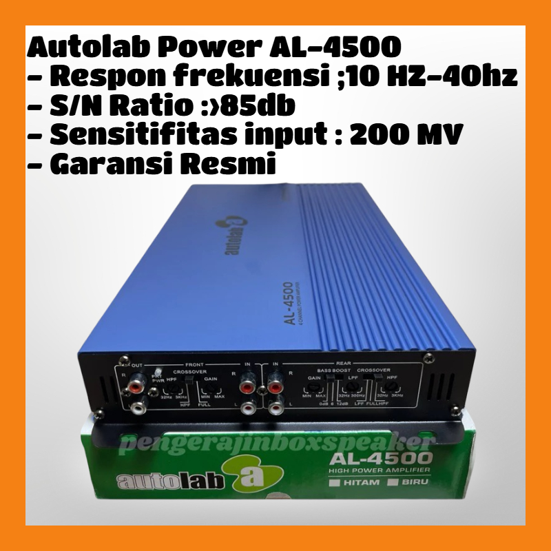 Jual Power Autolab AL4500 4 channel 45.000 Watts Car Amplifier | Shopee Indonesia