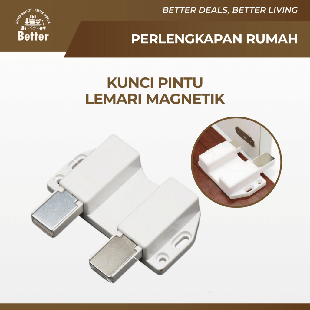 Jual Push to Open Kunci Pintu Lemari Magnetik Tekan Buka Anti Karat ...