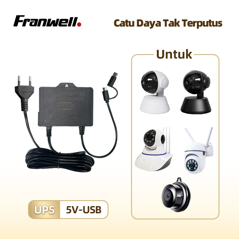 Jual Franwell UPS 5V 12V untuk CCTV Modem Tetap Nyala 6 Jam Saat Mati ...