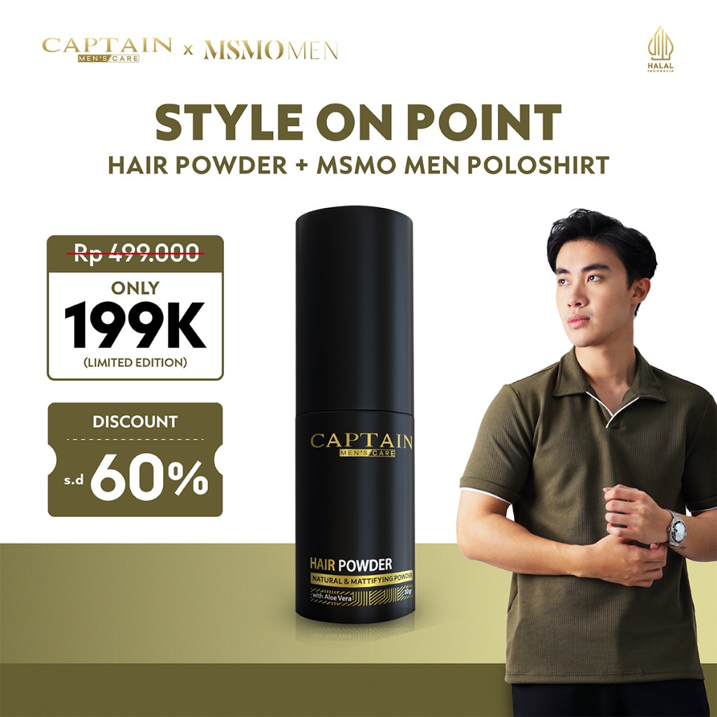 Jual 【EXCLUSIVE BUNDLE】Bundling Captain Hair powder 10gr + MSMO Men ...