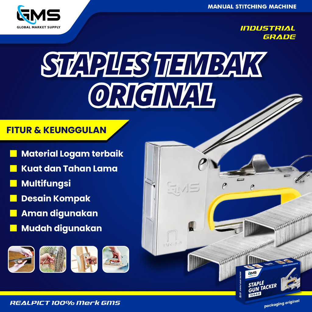Jual Stapler / Staples / Steples Tembak Staple Gun Tacker Jok Motor ...