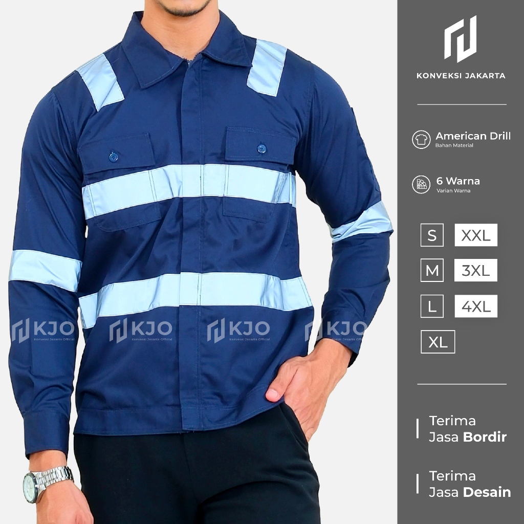Jual JUMBO - Baju Wearpack Kemeja Safety K3 Proyek Tambang Lengan ...