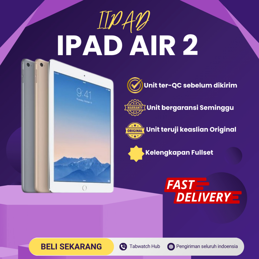 Jual Ipad Air 2 16GB 32GB 64GB 128GB Wifi Only Second | Shopee Indonesia
