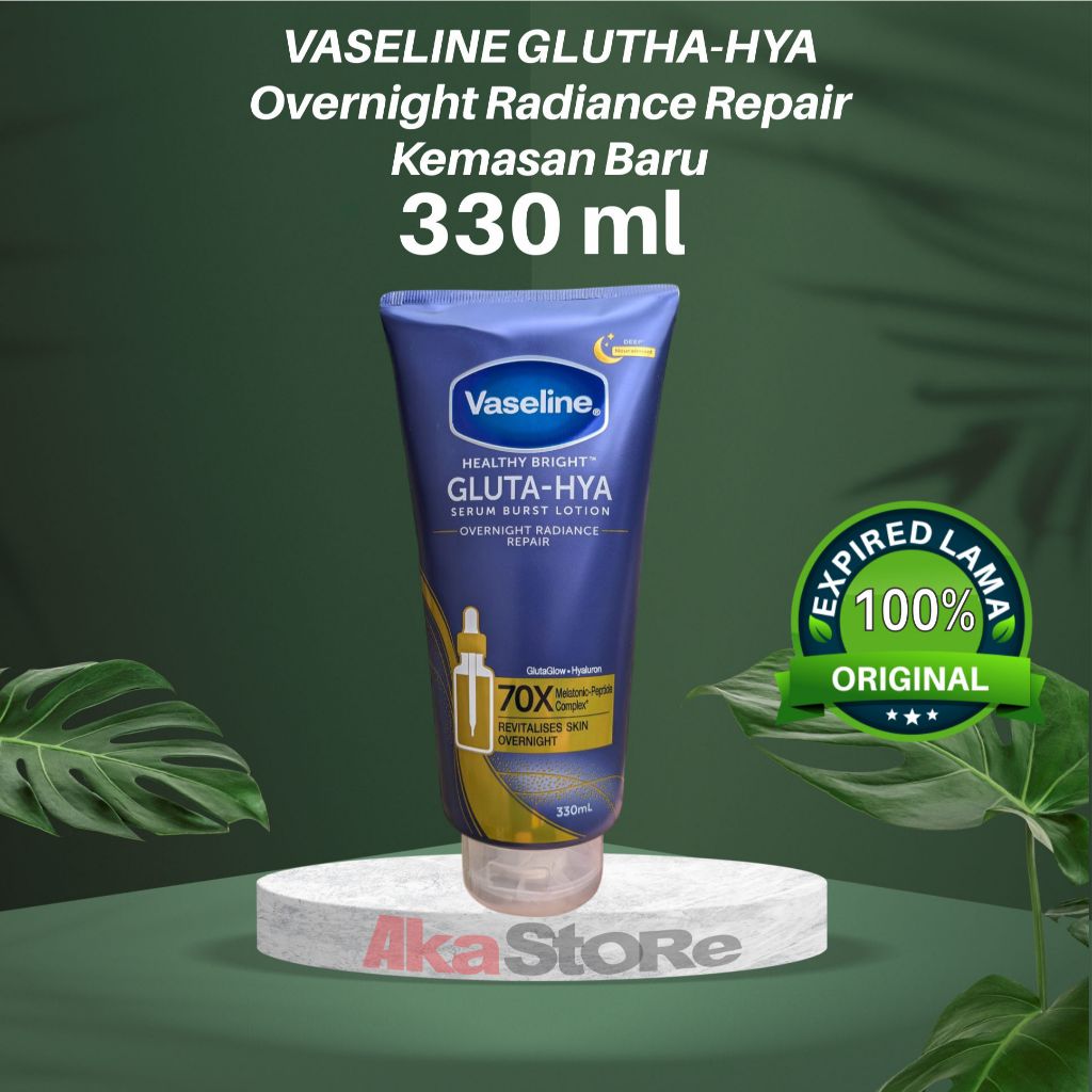 Jual Vaseline gluta hya overnight radiance repair 330ml | Shopee Indonesia