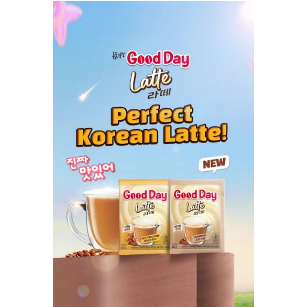 Jual GOOD DAY KOREA LATTE 10SACHET-GOODDAY KOREA VARIAN BARU BUTTER DAN ...