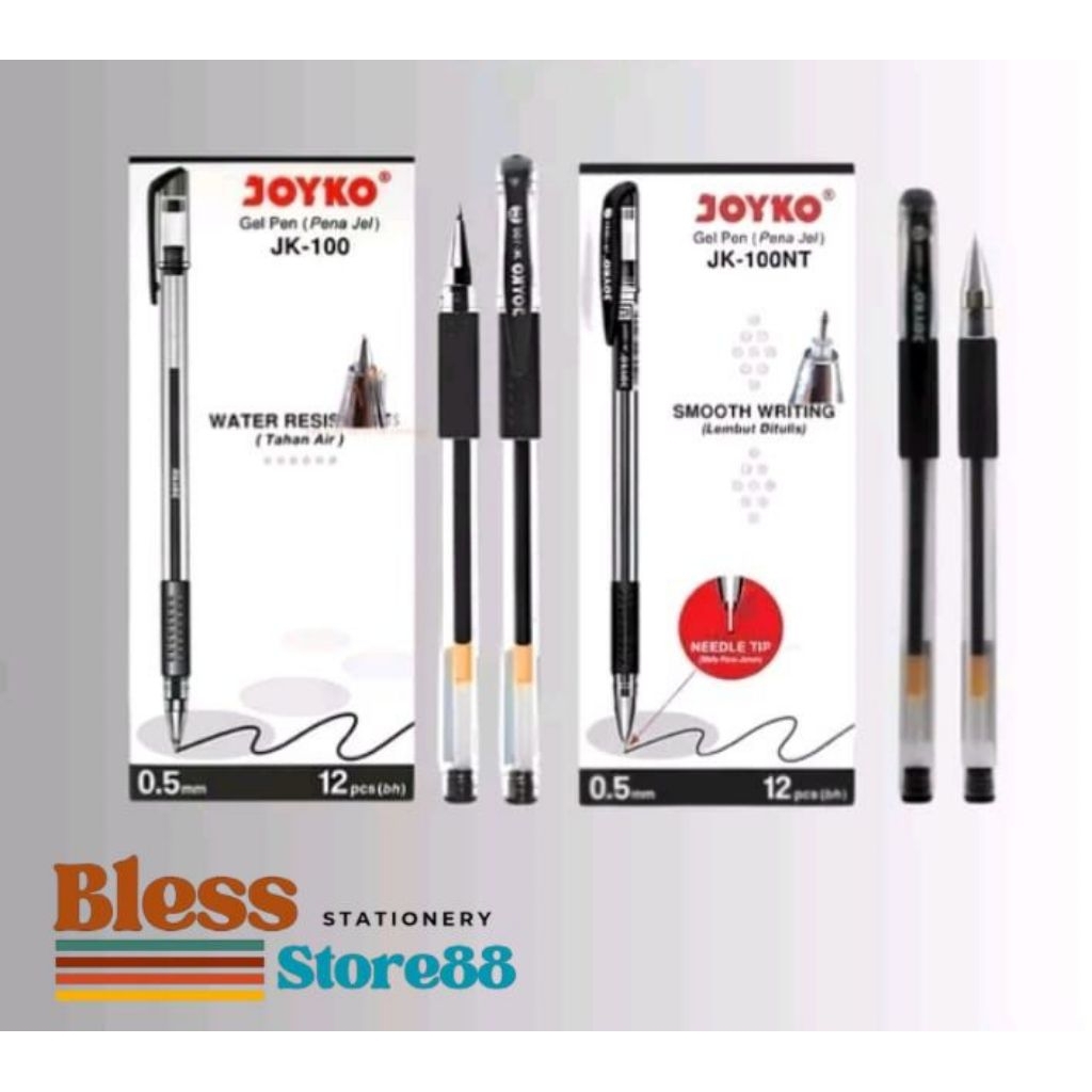 Jual Pulpen Gel/Gel Pen Joyko/JK-100 NT/JK-100 harga per lusin | Shopee ...